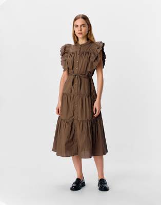 Object Maxi dress in brown | ASOS
