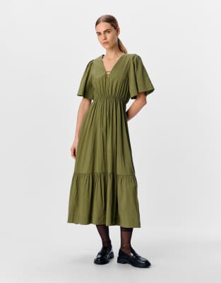 Object Maxi dress in khaki | ASOS