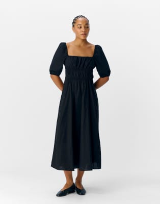 Object Midi dress in black | ASOS