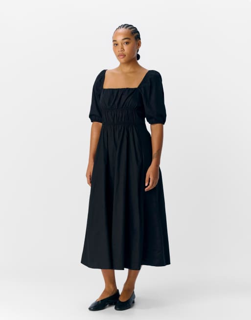 Object Midi dress in black | ASOS