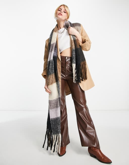 Object oversized scarf in check | ASOS