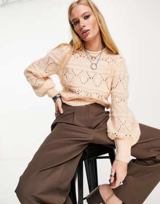 Object stitch detail sweater with volume sleeve | ASOS