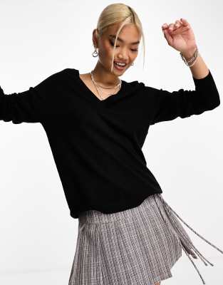 Object v neck jumper in black | ASOS
