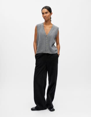 Object Vest in medium grey melange | ASOS