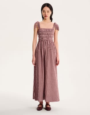 OMNES Dixie maxi dress in pink gingham | ASOS