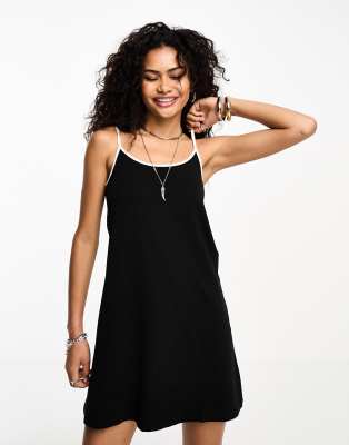 Only contrast mini dress in black and white | ASOS