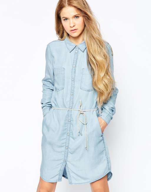 Only Denim Dress With Belt Detail | ASOS