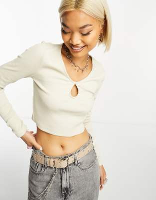 Only keyhole detail top in stone | ASOS