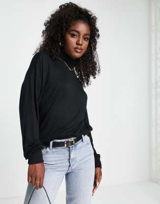 Only - Linka - Top à col montant - Noir | ASOS