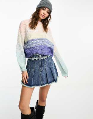 Only round neck open knit jumper in multi | ASOS