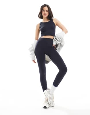 ONLY seamless active set in dark navy | ASOS