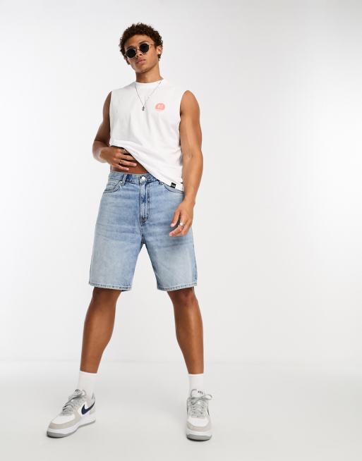 Only & Sons oversized singlet with Japanese mountain print in white | ASOS