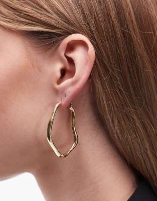 & Other Stories abstract hoop earrings in gold | ASOS