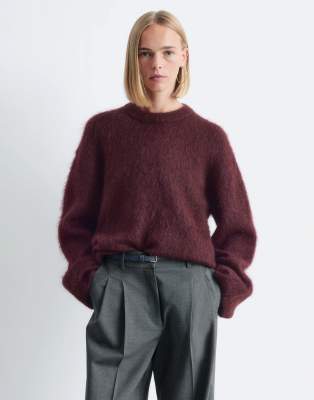 & Other Stories - Pull en maille de mohair duveteuse ultra douce - Bordeaux | ASOS