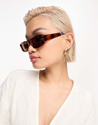 & Other Stories rectangle sunglasses in tortoise shell | ASOS