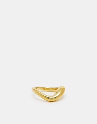 & Other Stories ring with diamante detail in gold | ASOS