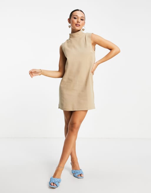 & Other Stories - Robe courte sans manches en coton - Beige - BEIGE | ASOS