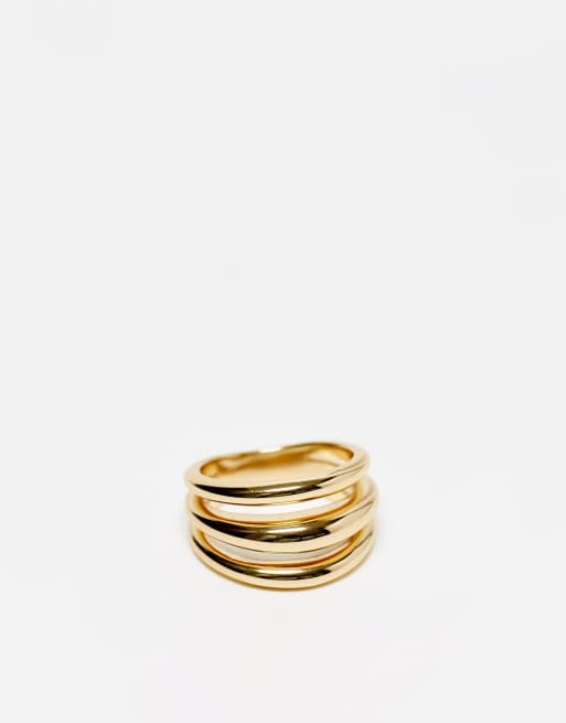 & Other Stories triple layer ring in gold | ASOS