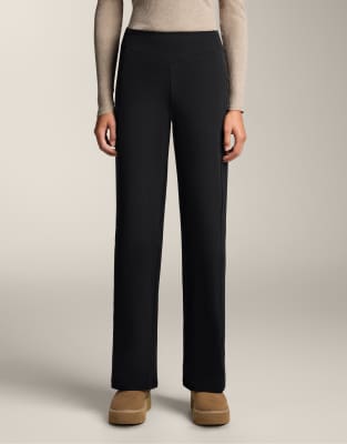 OYSHO Straight-leg high rise warm trousers in black | ASOS