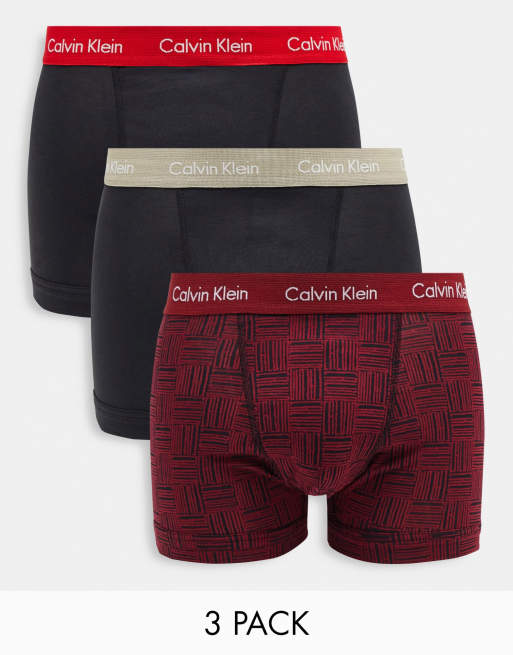Pack De 3 Calzoncillos De Color Negro Con Cinturillas De Colores De