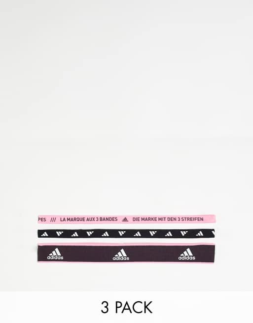 Pack de 3 diademas de colores con logos variados de adidas Training | ASOS