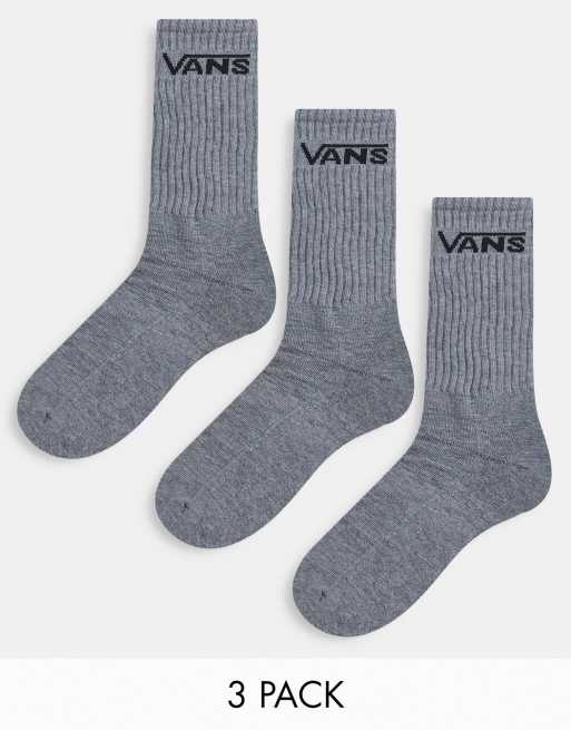 Pack de 3 pares de calcetines grises de Vans Classic | ASOS