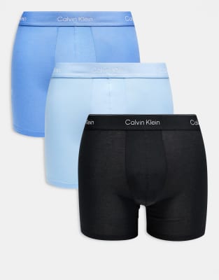 Pack de 3 calzoncillos bóxer azules Icon Cotton Stretch de Calvin Klein ...