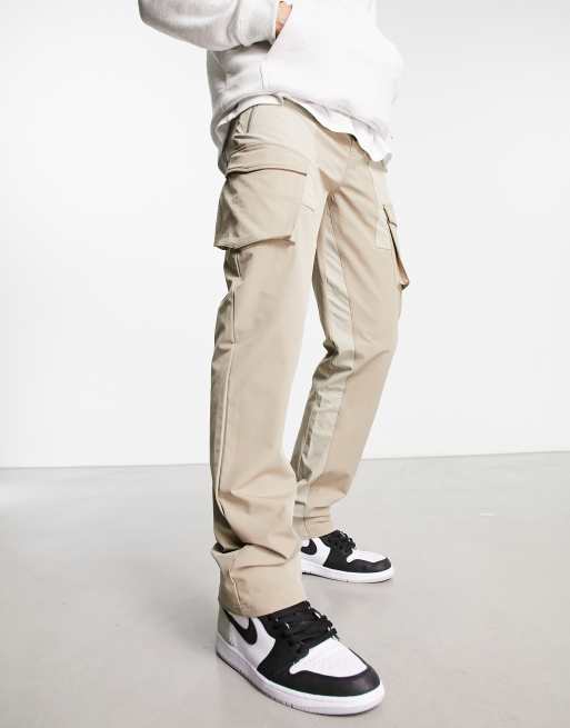 Pantalones Cargo Beis Con Diseño De Paneles De The Couture Club Asos
