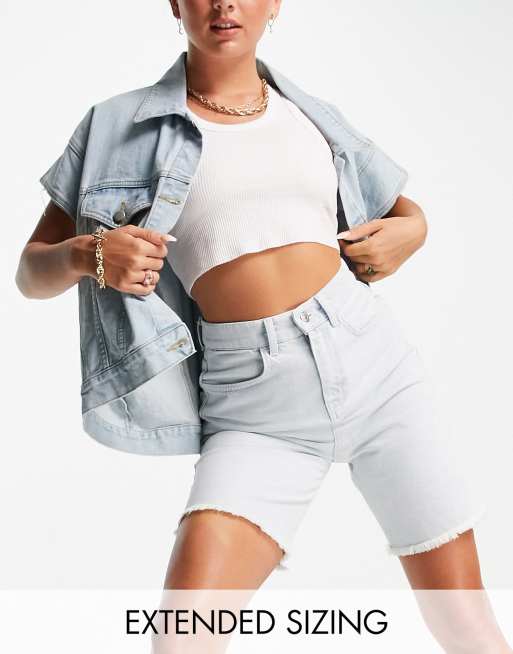 Pantalones Cortos Dad Azul Descolorido Estilo Años 90 De Asyou Asos