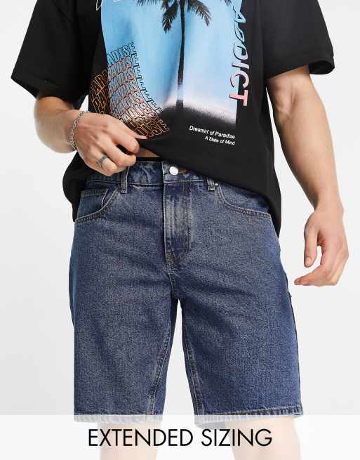 Pantalones Cortos Vaqueros Rígidos Clásicos De Corte Estándar Con