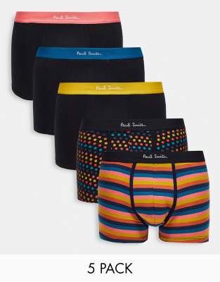 Paul Smith 5 pack trunks in multi | ASOS