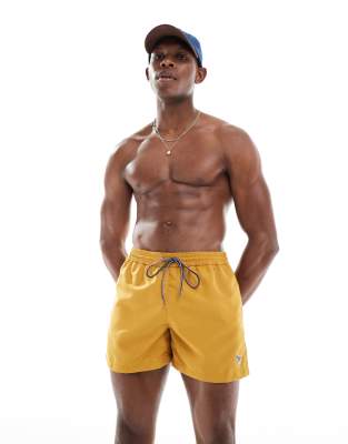 Paul Smith – Badeshorts in Gelb mit Zebra-Logo | ASOS