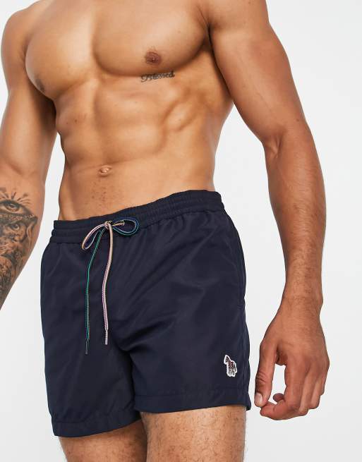 Paul Smith – Badeshorts in Marineblau mit Zebra-Logo | ASOS