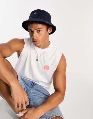 Penguin terry towelling bucket hat in navy | ASOS
