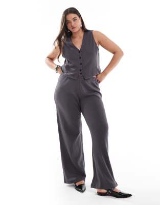 Pieces Curve - Ensemble avec veston structuré en jersey et pantalon ...