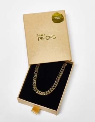 Pieces Fine chain necklace in gold | ASOS