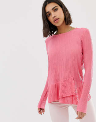 Pieces Long Sleeve Frill Top | ASOS