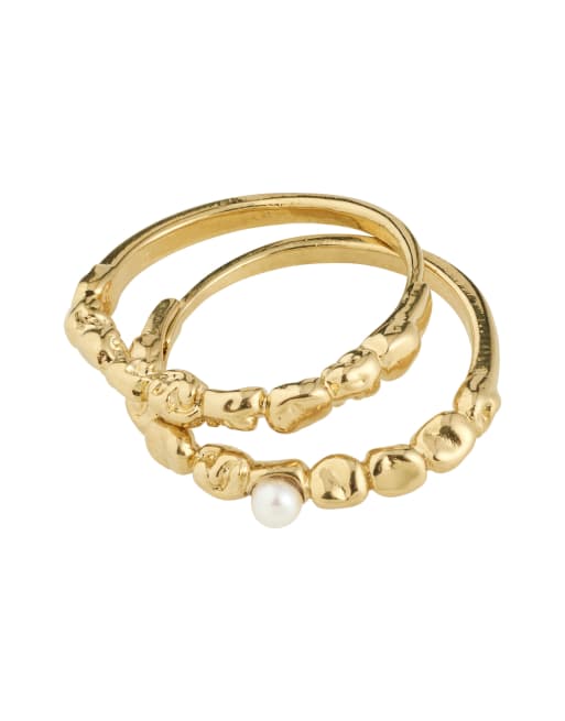 Pilgrim Shift ring in gold plated | ASOS