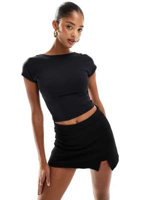 Pimkie slinky square back top in black | ASOS