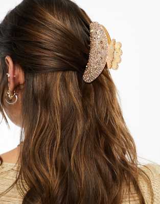 Pinza para el cabello dorada con pedrería Helen Reflects de SUI AVA | ASOS