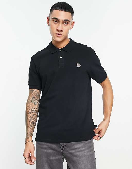 Polo negro de corte estándar y manga corta con logo de PS Paul Smith | ASOS Polo negro de corte estándar y manga corta con logo de PS Paul Smith | ASOS