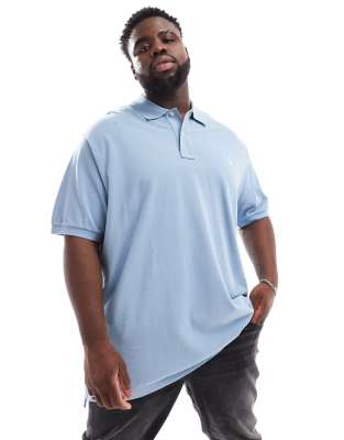 Polo Ralph Lauren Big &Tall icon logo pique polo custom fit in light ...