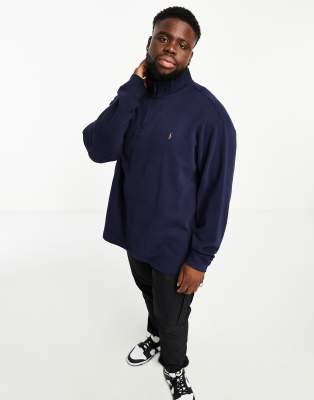Polo Ralph Lauren Big & Tall multi icon logo half zip double knit ...