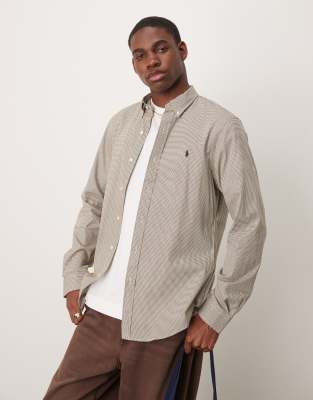 Polo Ralph Lauren - Chemise ajustée en popeline stretch à motif pied-de ...