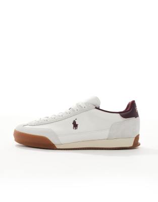 Polo Ralph Lauren Hester sneakers in white and red | ASOS