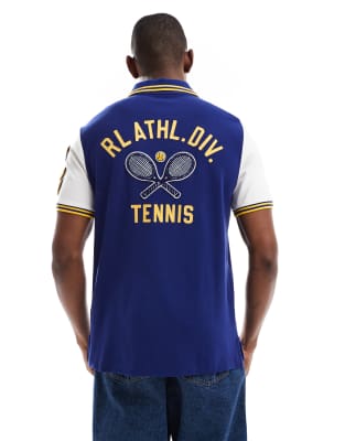 Polo Ralph Lauren P-wing badge and back print pique polo classic ...