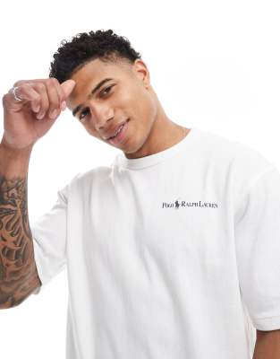 Polo Ralph Lauren script icon logo relaxed fit heavyweight t-shirt in ...