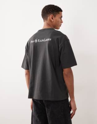 Polo Ralph Lauren script player logo back print heavyweight relaxed fit ...