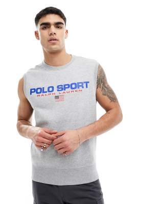 Polo Ralph Lauren Sport Capsule knitted singlet in grey | ASOS