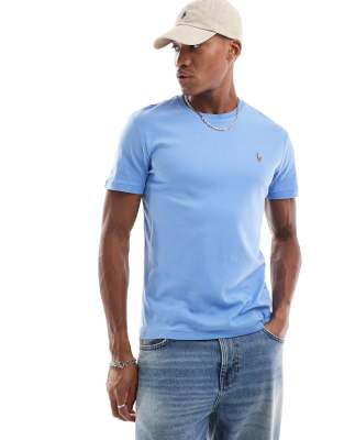 Polo Ralph Lauren - T-shirt in cotone pima blu mélange con logo a icona ...
